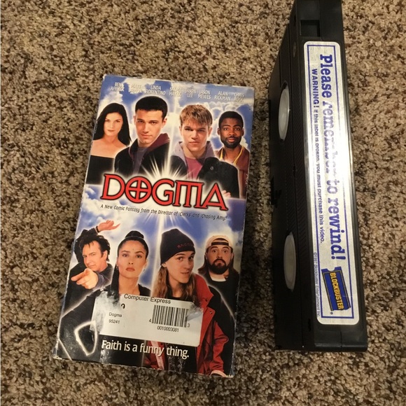 Media | Dogma Vhs 200 Matt Damon Ben Affleck Alan Rickman Blockbuster Rental | Poshmark
